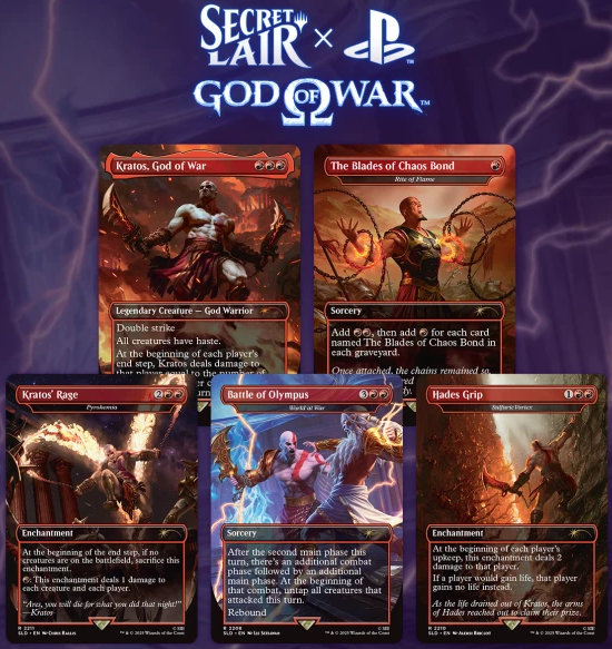 Magic The Gathering: Secret Lair x PlayStation - Secret Lair x God of ...